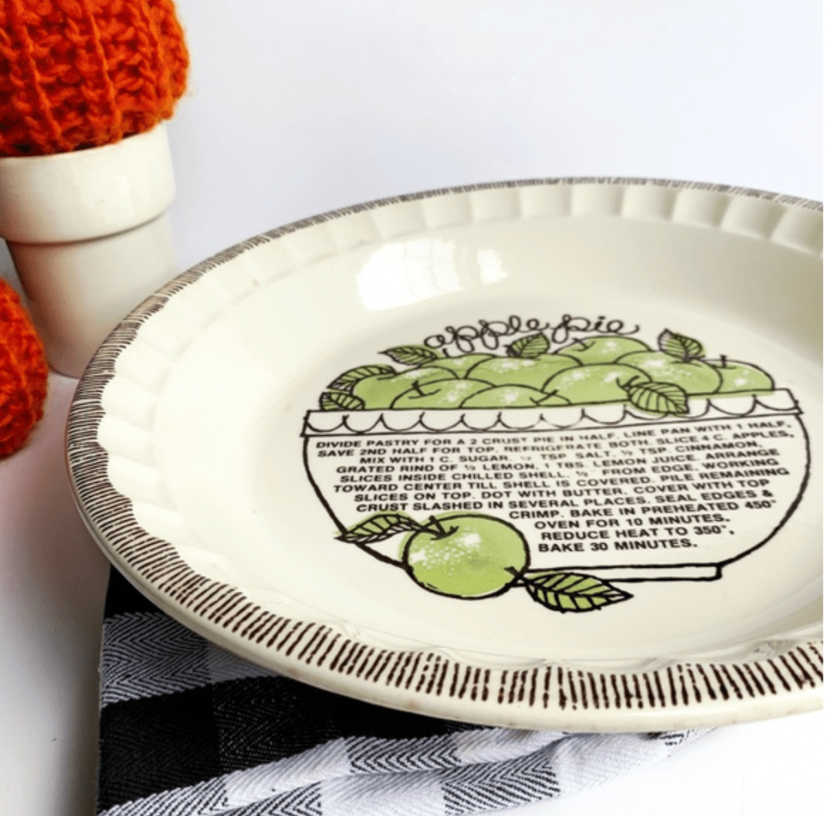 VTG Farmhouse Style Apple Pie Plate – THE VINTAGERY